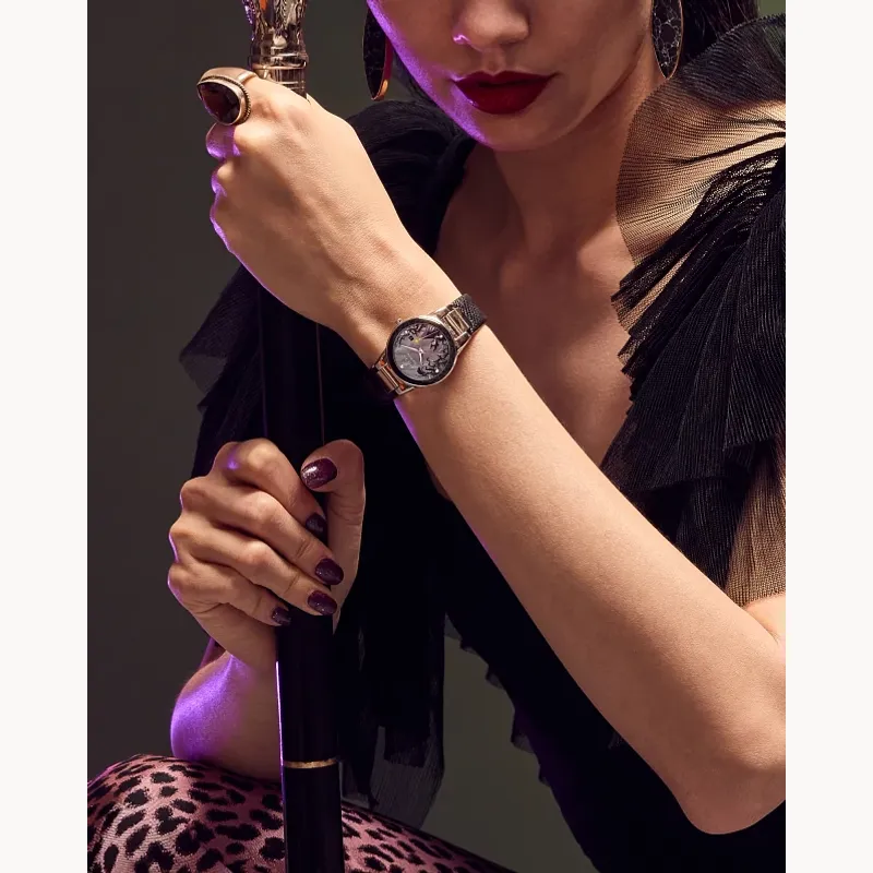 Maleficent's Charm Gray Dial Leather Strap GA1080-41Y | CITIZEN Maleficent's Charm Gray Dial Leather Strap GA1080-41Y | CITIZEN